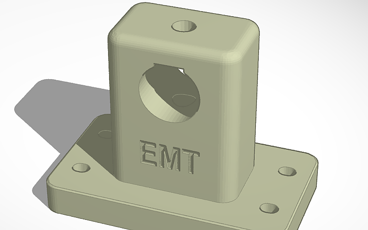 3D design Wings EMT Mount v2 - Tinkercad