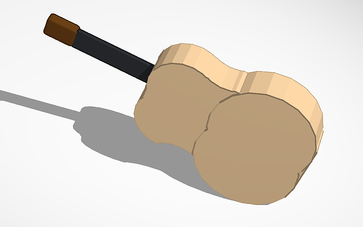3D design guitar - Tinkercad
