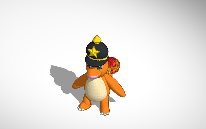 3D design tord Charmander - Tinkercad