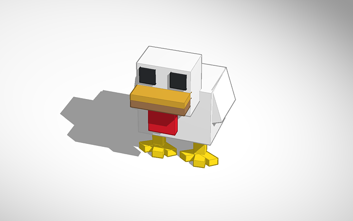 3D design Minecraft Chicken - Tinkercad