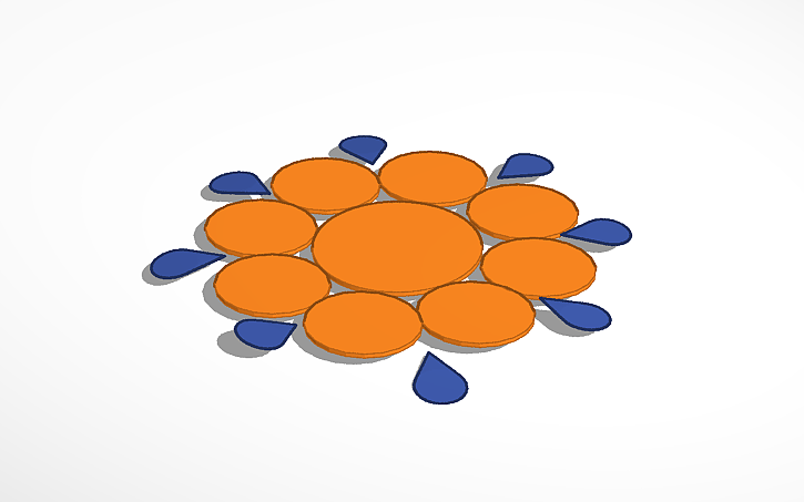 3D design Rangoli Set - Tinkercad