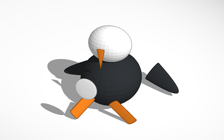 3D design The cute penguin!!!!!!!!!!!!!!!!!!!!! - Tinkercad