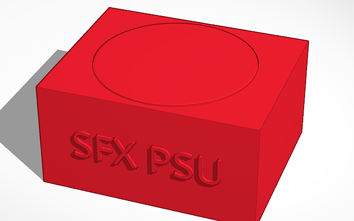 3D design SFX PSU stand-in | Tinkercad