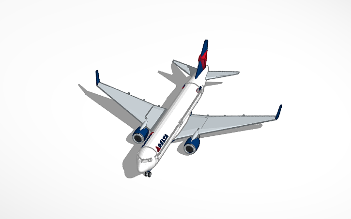3D design Delta Airlines 767-300 - Tinkercad