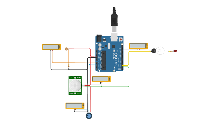 Circuit design Projecteur 1 - Arduino | Tinkercad