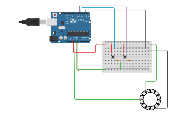 Circuit design Pneumatic lift actuation - Tinkercad