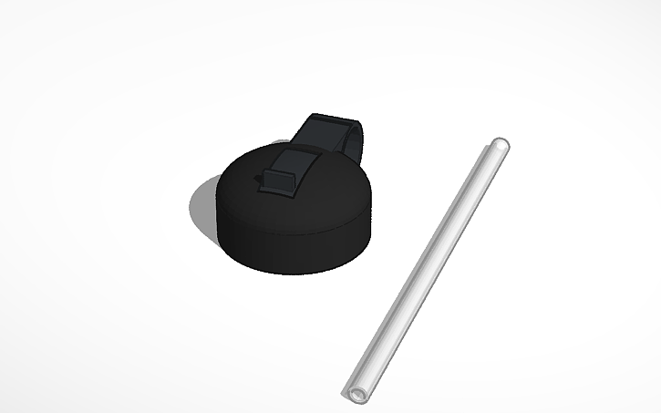 3D design hydro flask lid and straw attachment - Tinkercad