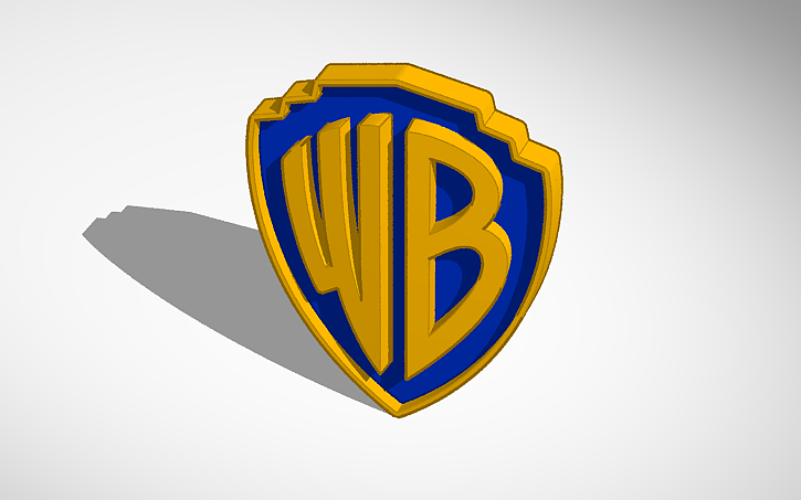 3D design WB logo (2019, 1998-2020 style) - Tinkercad