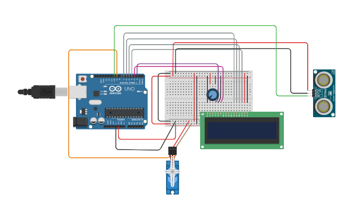 Circuit design Protractor Gyroscope | Tinkercad