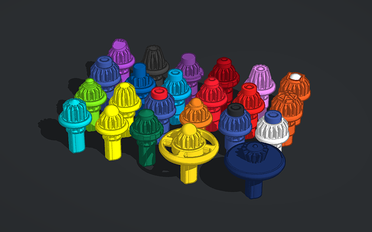 3D design bits elevator,glide and diferenys tipes of rubber accel ...