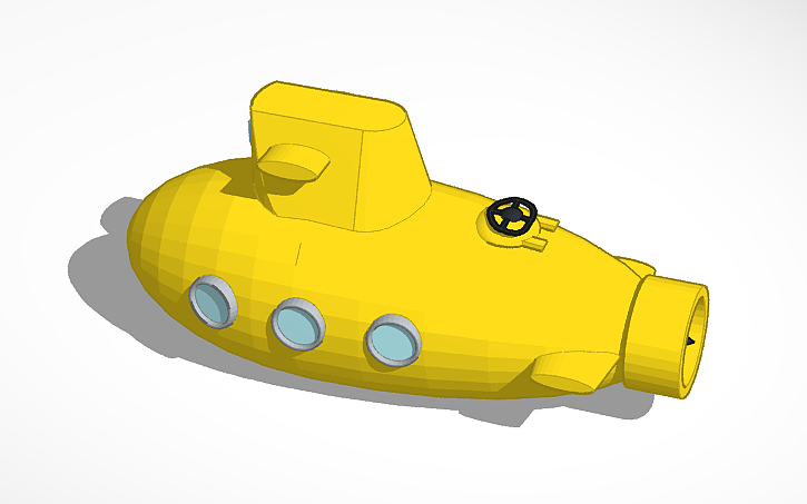 3D design Copy of Toy Submarine - Tinkercad