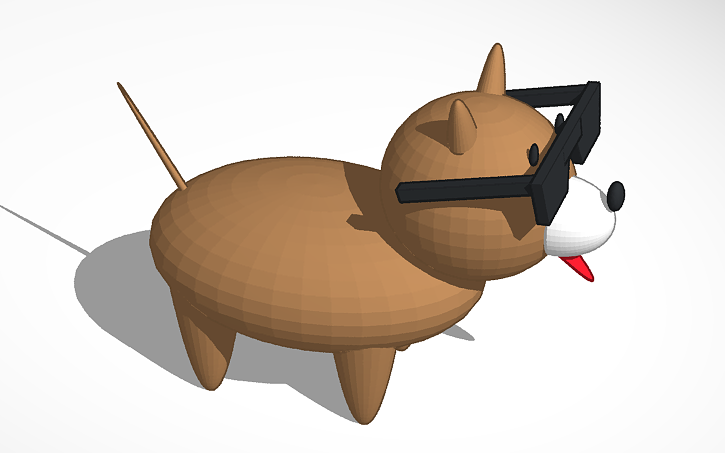 3D design perro - Tinkercad