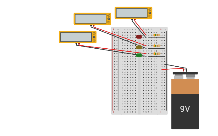 Circuit design Circuito LED | Tinkercad