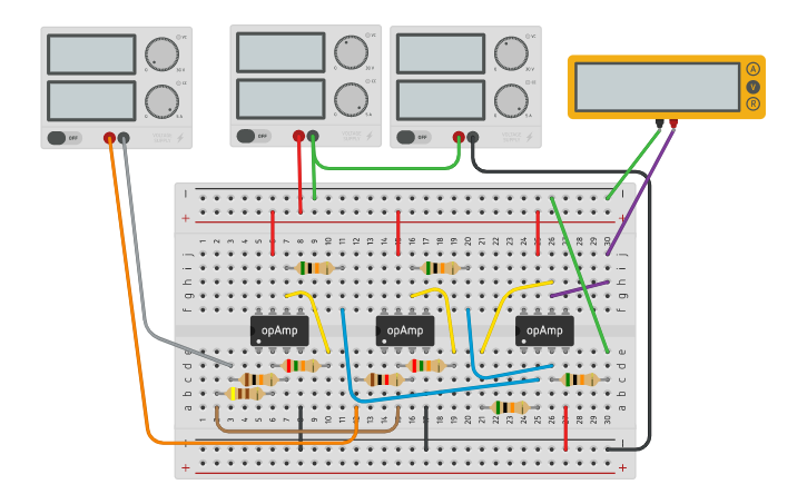 Circuit design Capitulo 10 - AD620 - Tinkercad