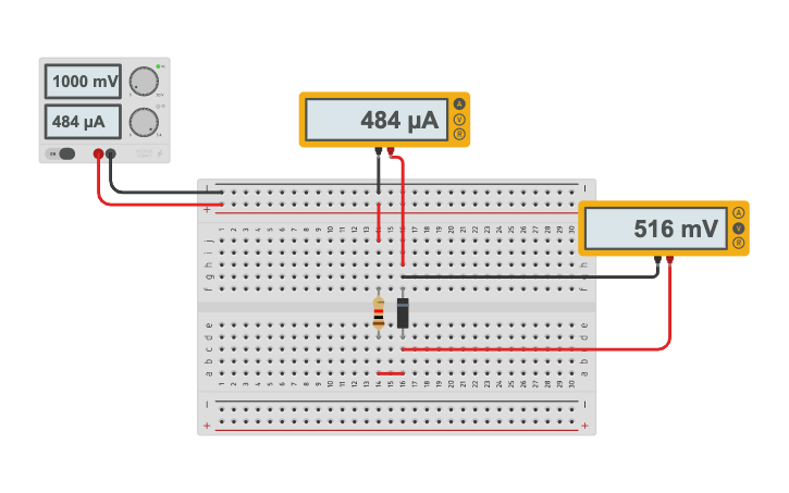 Circuit design PN Diode - Tinkercad