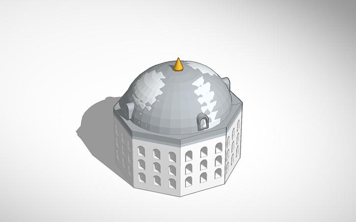 3d Design Fixed Dome Building Tinkercad