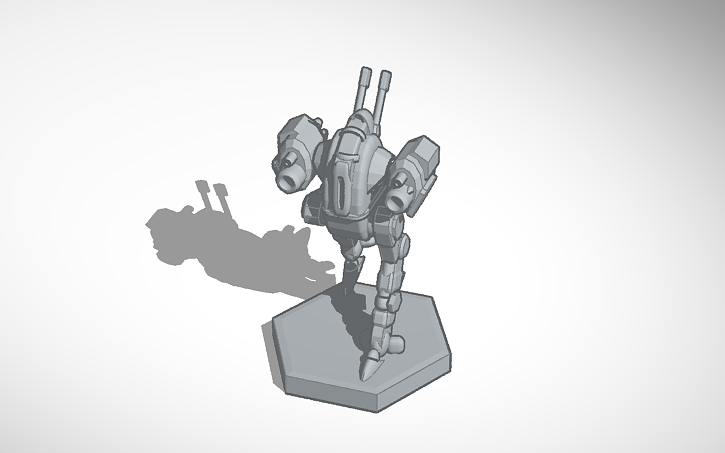 3D design Fennec FEC-1M mech for Battletech - Tinkercad