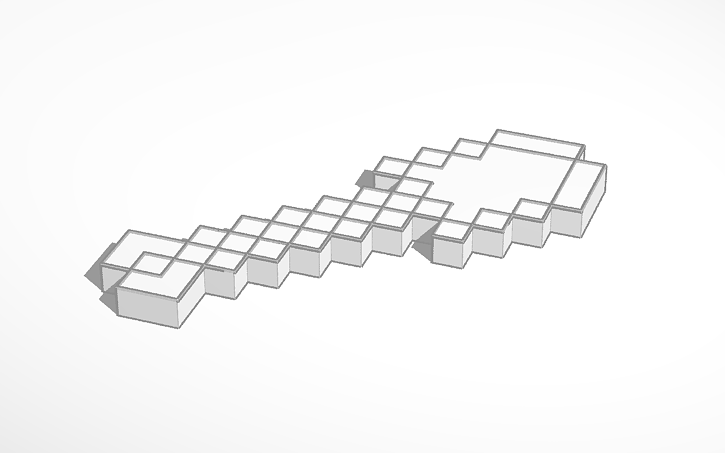 3D design Minecraft Shovel - Tinkercad