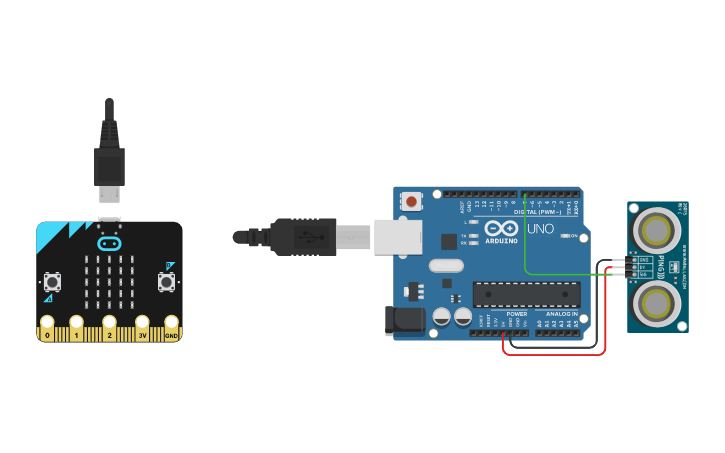 Circuit design BT+T mode(Arduino and micro:bit) - Tinkercad