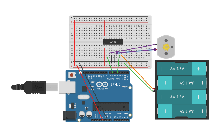 Circuit design CIRCUITO 30 SIN INTERRUPTOR | Tinkercad