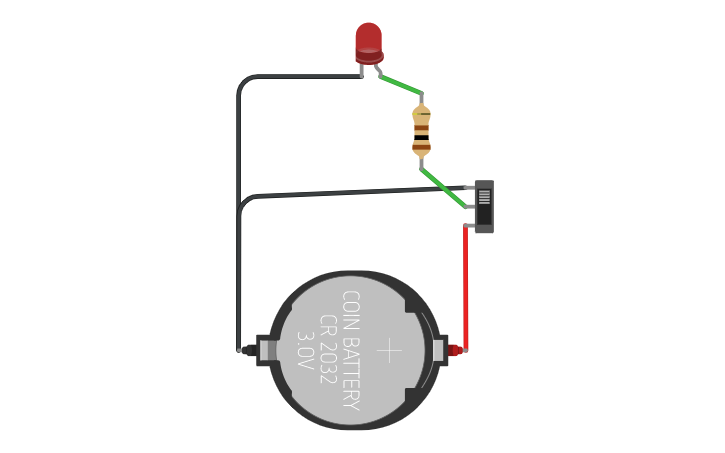 Circuit design LED Switch - Tinkercad