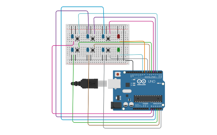 Circuit design combination lock - Tinkercad