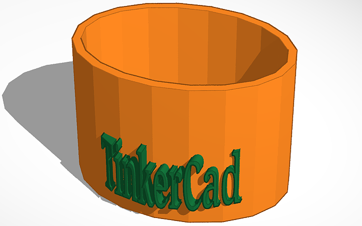 3D design Texto en curva | Tinkercad