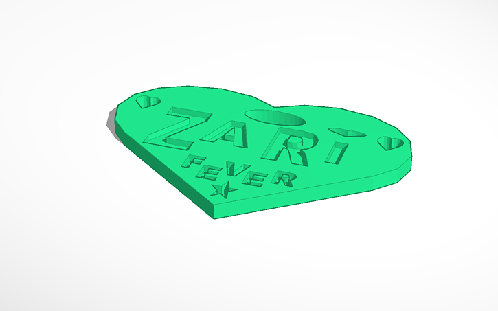 3D design Zaria Ross (Zari Fever Keychain) - Tinkercad