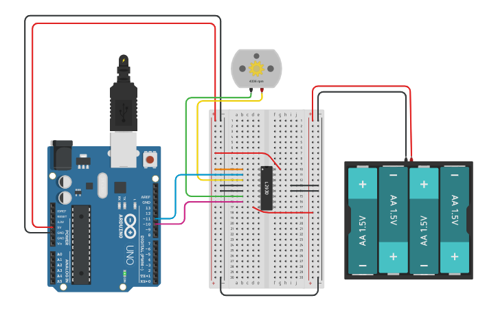 Circuit design H-Bridge Circuit - Tinkercad