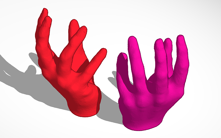 3D design Open Grasp Hands - Tinkercad