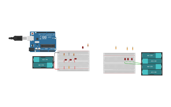 Circuit design Demo Circuito en Paralelo y Serie - Tinkercad