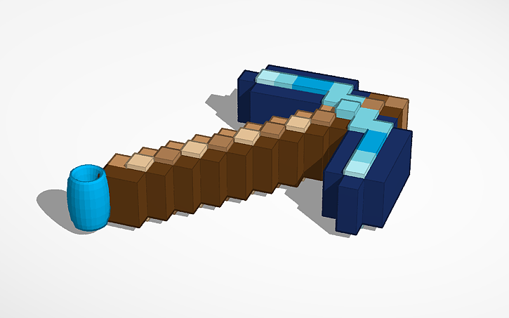 3D design pico de minecraft - Tinkercad