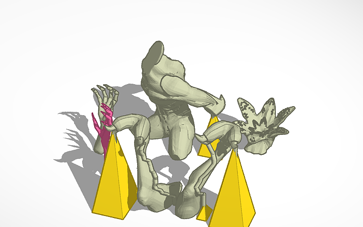 3D design Demogorgon Stranger Things (no supports) - Tinkercad