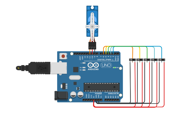 Circuit design Switch Servo Moving (FINISHED) - Tinkercad Circuit design Switch Servo Moving (FINISHED) - Tinkercad