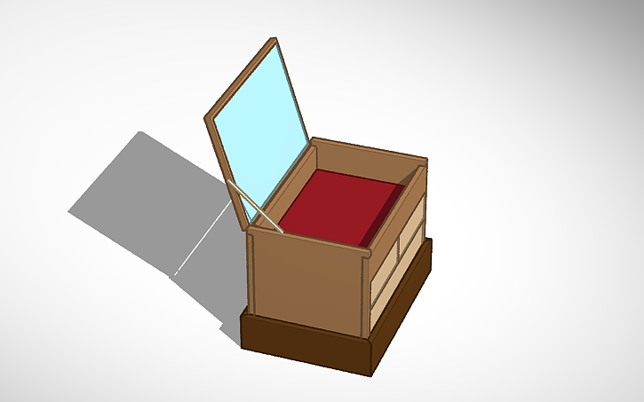 3D design Jewellery Box With Secret Compartment - Tinkercad