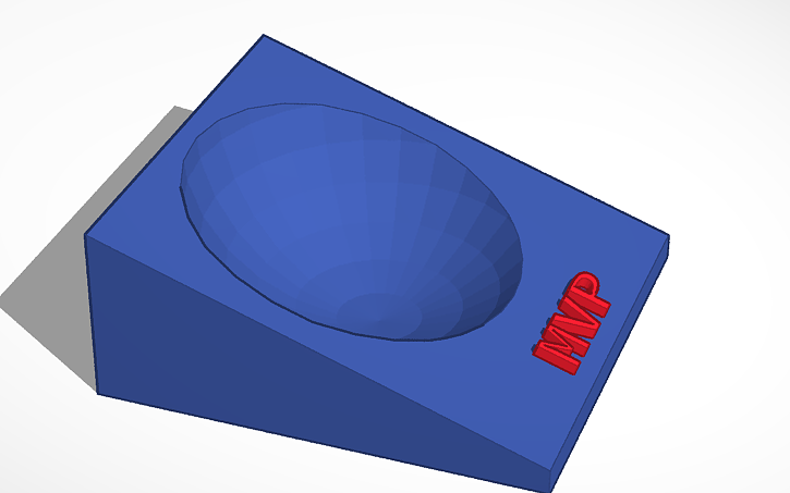3D design BASEBALL HOLDER MVP - Tinkercad
