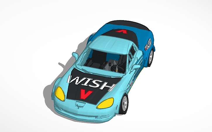 3D design Formula Drift 2022 Matt Field's Corvette - Tinkercad