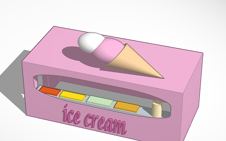 3D design ice cream shop - Tinkercad