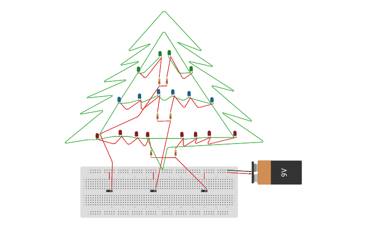 Circuit design ALBERO DI NATALE | Tinkercad