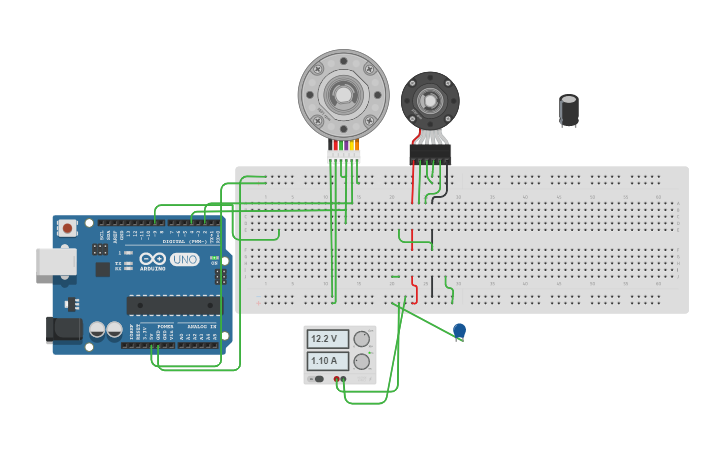 Circuit Design Dc Motors With Encoder Tinkercad