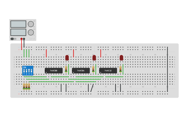Circuit design Combinational Logic Circuit - Tinkercad Circuit design Combinational Logic Circuit - Tinkercad