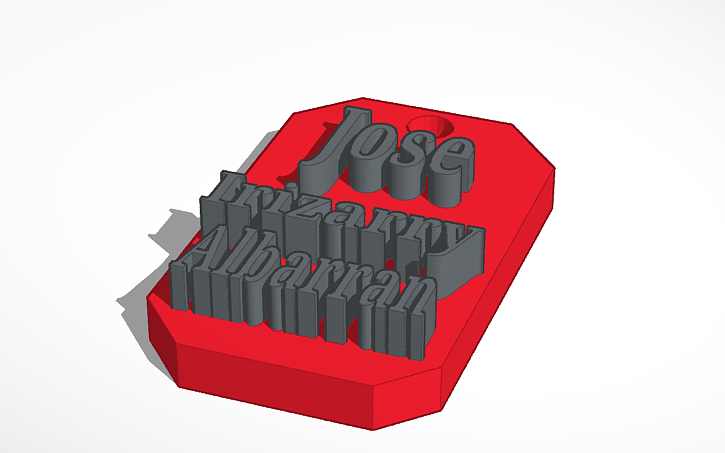 3D design Name Tag | Tinkercad