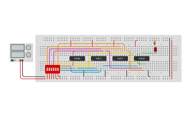 Circuit design 4x1 Multiplexer - Tinkercad