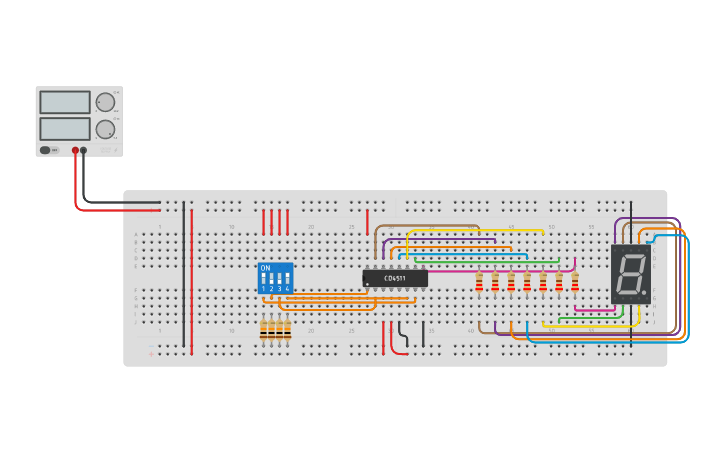 Circuit design decodificatore a 7 segmenti con display QUATTRINI JACOPO ...
