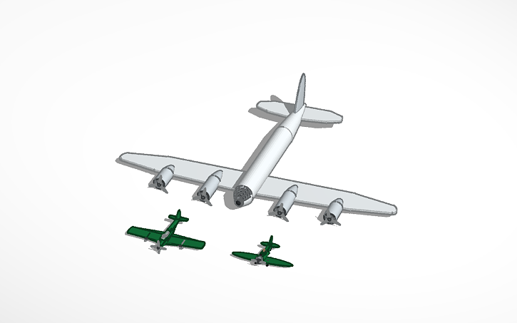 3D design American WW2 planes - Tinkercad