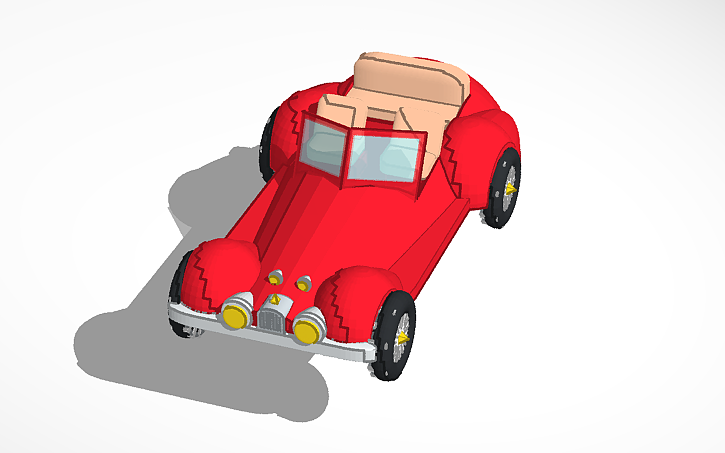 3D design classic open car | Tinkercad
