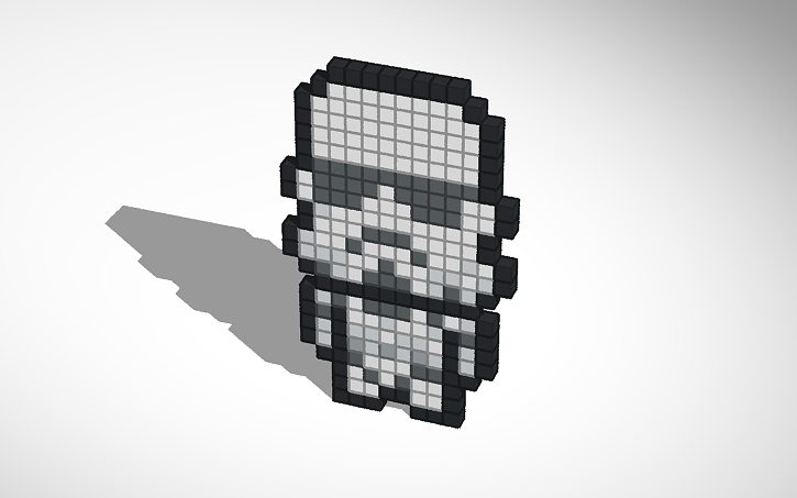 3D design Stormtrooper Pixel Art | Tinkercad