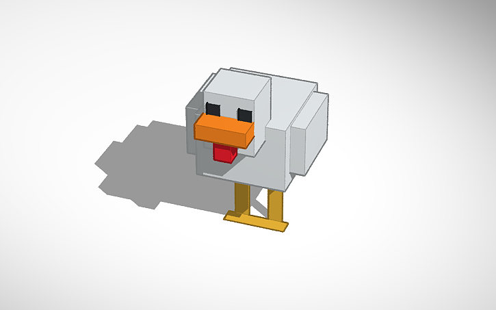 3D Design Minecraft Chicken Tinkercad 3d-design-minecraft-chicken-tinkercad