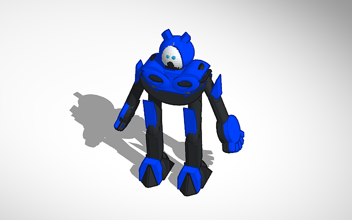 3D design transformers: aoe blue bumblebee (robot mode) - Tinkercad