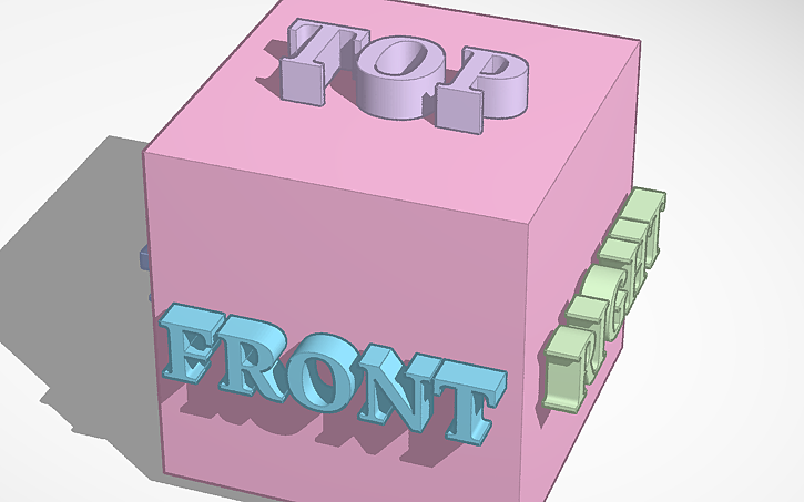 3D design CUBE - Tinkercad